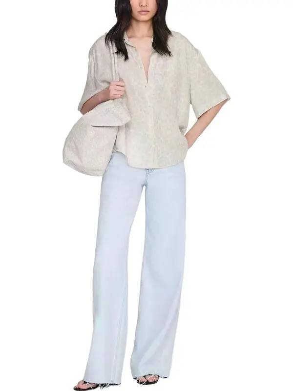 ANINE BING Coco Leopard-print Shirt - Neutrals