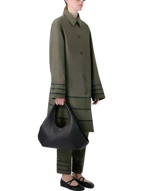 Coperni Striped Car Coat - Green