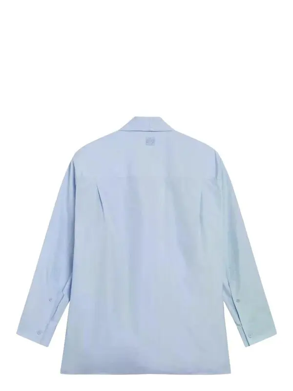 Loewe Draped Cotton Shirt - Blue