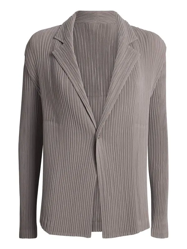 Issey Miyake Hatching Pleats" Textured Blazer - Grey