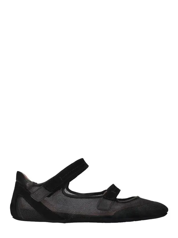 Premiata Black Mary Jane Ballet Flats - White