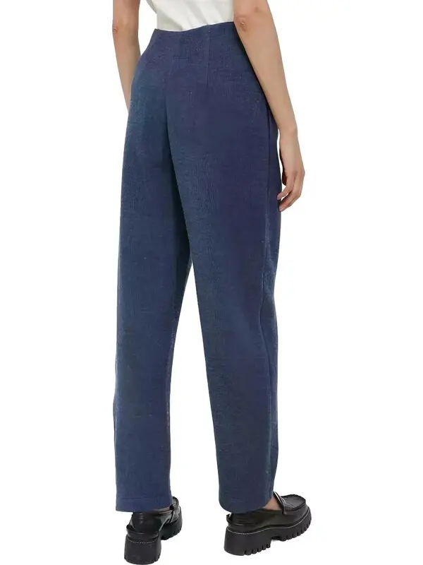 Emporio Armani Cuffed Pleated Trousers - Blue