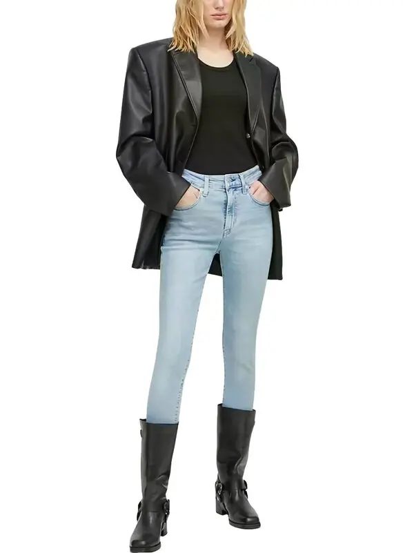 LEVI'S 721 Skinny Jeans With Raw Cut Hem - Blue