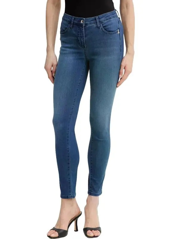 Patrizia Pepe Logo Plaque Skinny Jeans - Blue