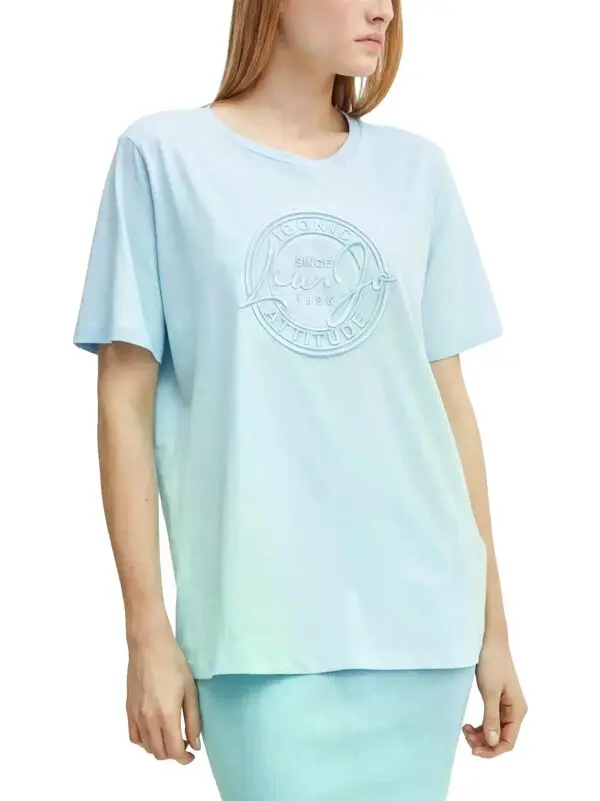 Liu Jo Logo Embellished T-shirt - Blue