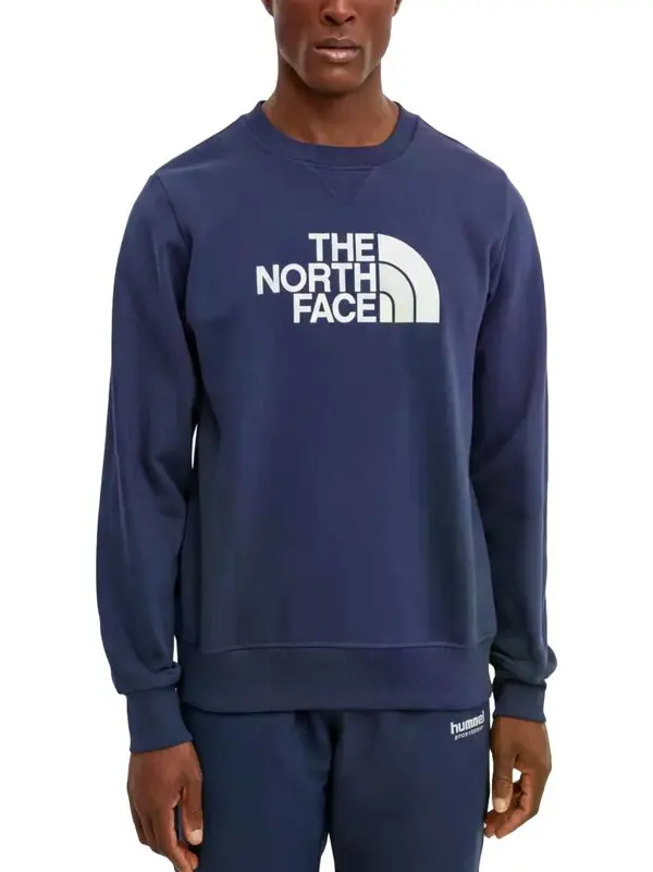 The North Face Logo-print Crew-neck Sweatshirt - Blue