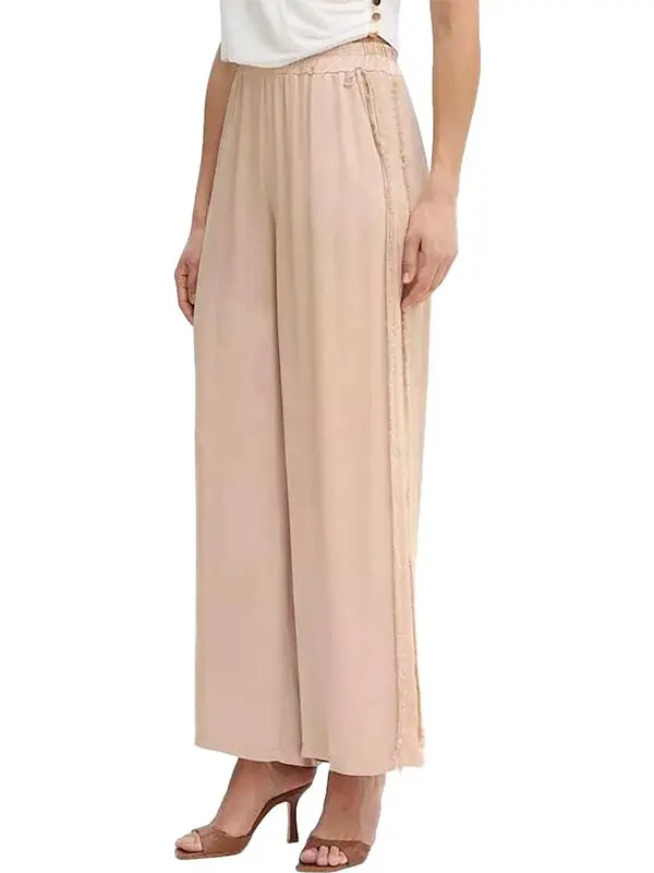 FRACOMINA Fringed-detail Trousers - Neutrals