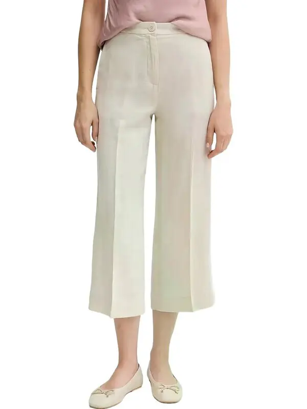 BENETTON Tailored Button Trousers - Neutrals
