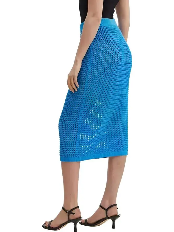 BENETTON Open-knit Skirt - Blue