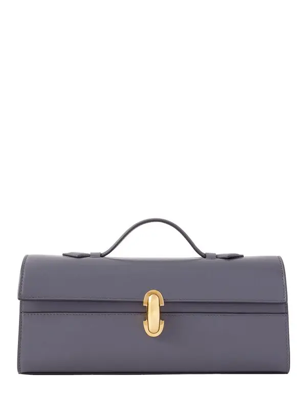 Savette Slim Symmetry Leather Tote - Blue