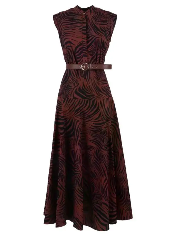 Max Mara Zebra-print Dress - Brown