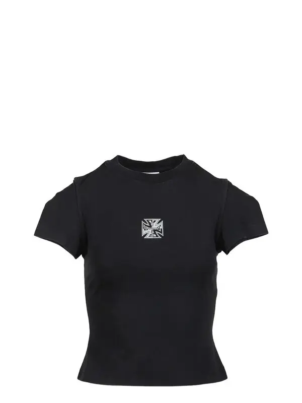 Vetements Biker Cross Short Sleeve T-shirt - Black