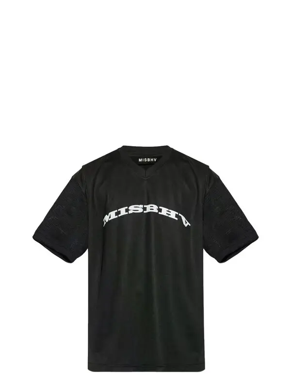 MISBHV V-neck Panelled T-shirt - Black