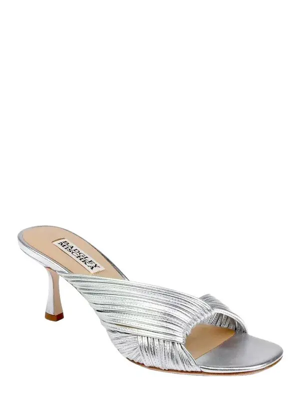 Badgley Mischka Winta Knotted Sandals - Silver