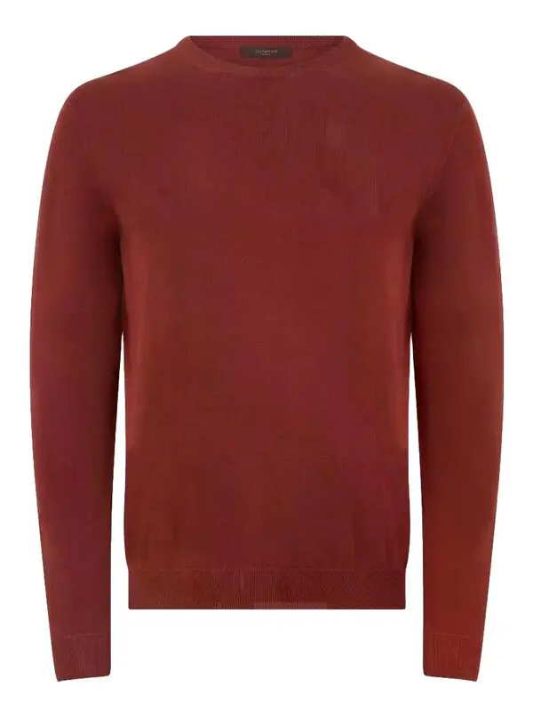 SLOWEAR Crewneck Long-sleeved Sweater - Red