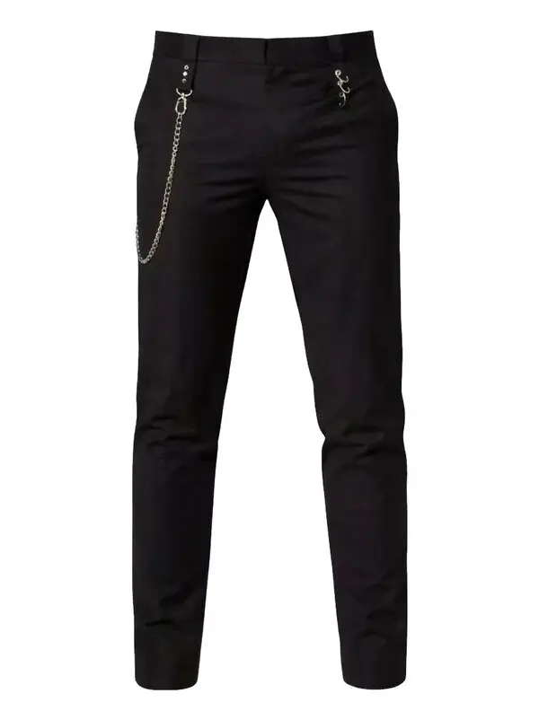 LES HOMMES URBAN Chain Detail Trousers - Black
