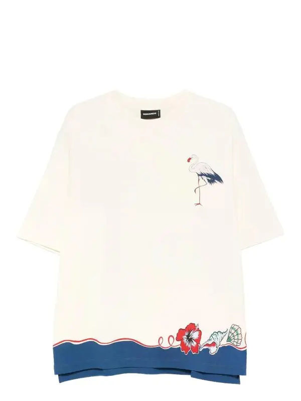 Dsquared2 Aloha-print T-shirt - Neutrals