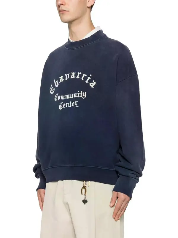 WILLY CHAVARRIA Hooligan Crew-neck Sweater - Blue
