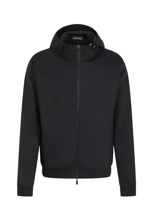 Herno Hooded Zip Jacket - Black