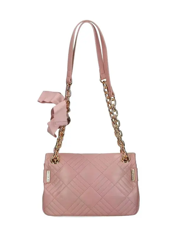 Moschino Quilted Cross Body Bag - Pink