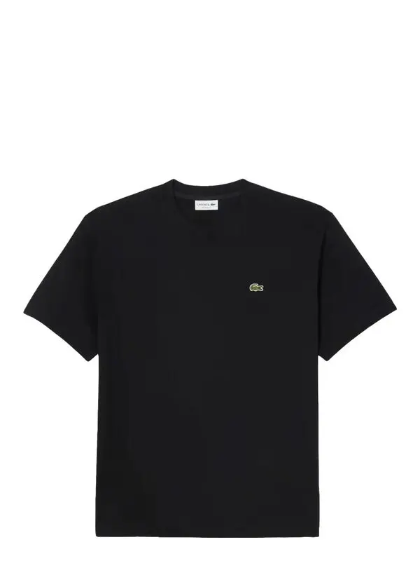 Lacoste Embroidered-logo T-shirt - Black