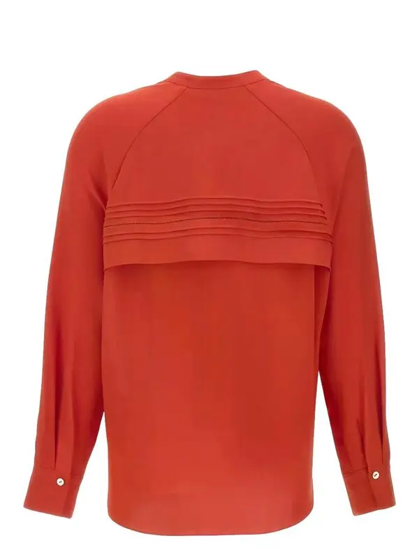 Vince Long-sleeve Blouse - Red