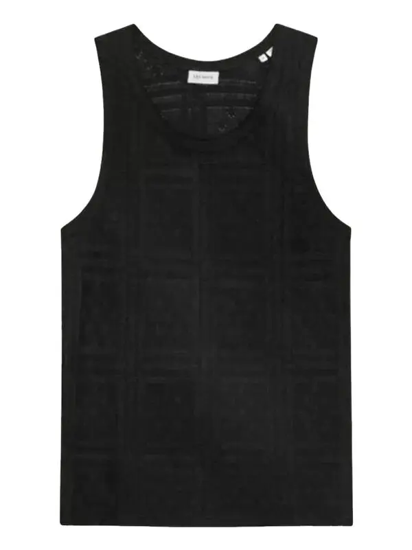LES DEUX Huxley Patterned Tank Top - Black
