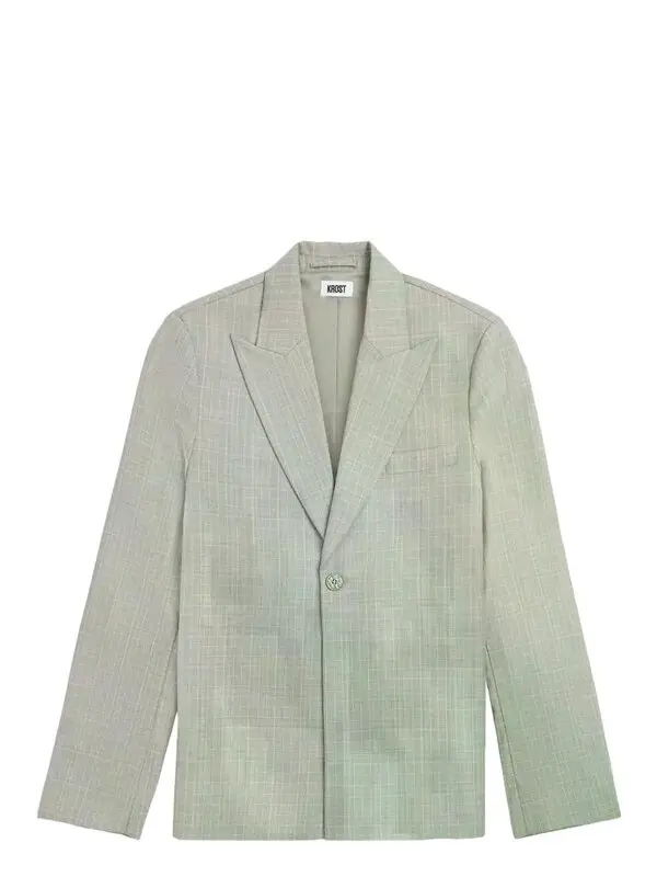 KROST Checked Single-breasted Blazer - Grey