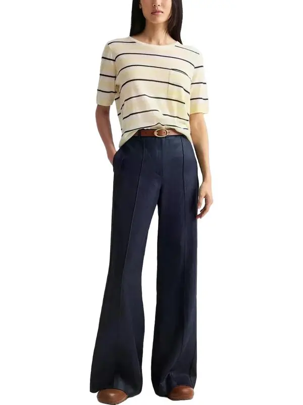 TWP Striped Chest Pocket T-shirt - Neutrals