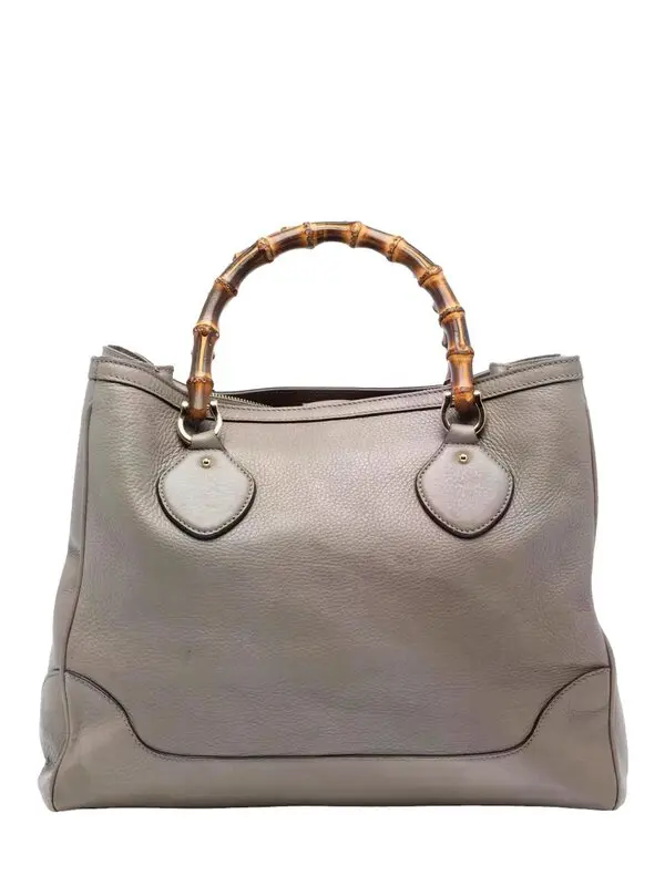 Gucci Leather Bamboo Diana Tote Bag - Brown