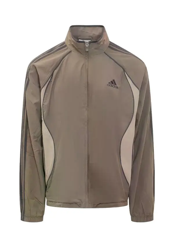 Adidas Logo-detail Jacket - Brown