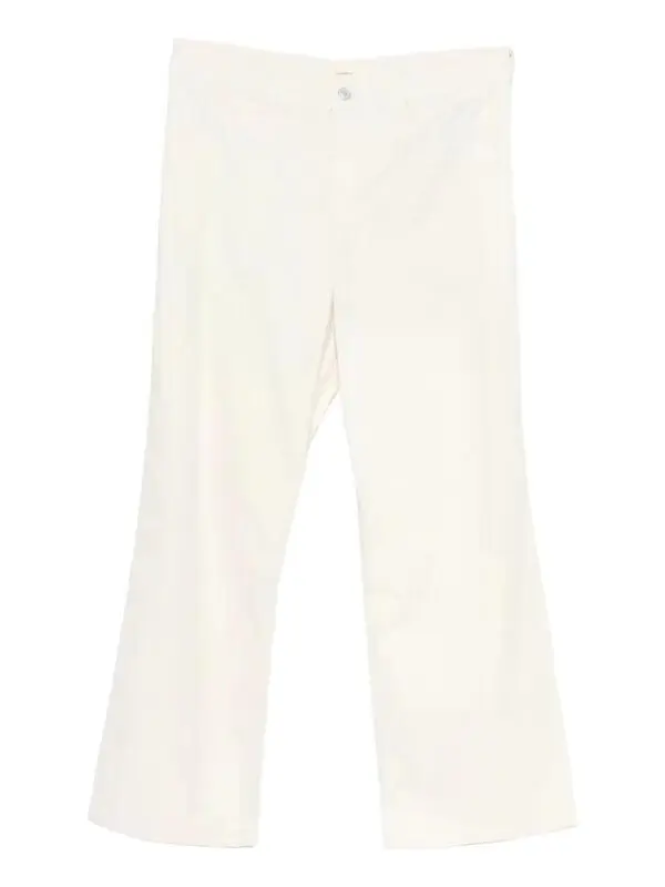 JEANERICA Chevron Design Wide Leg Trousers - Neutrals