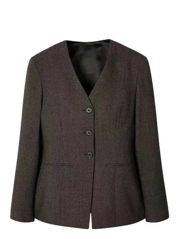 Paul Smith Buttoned Wool Blazer - Brown