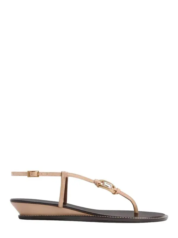 GIUSEPPE ZANOTTI Amelia Crystal Embellished Wedge Sandals - Neutrals