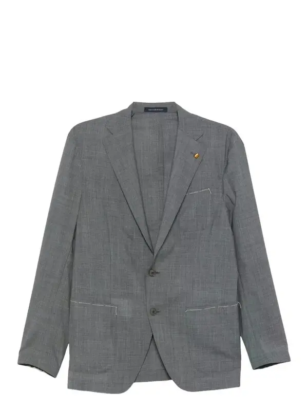 LATORRE Soffio Buttoned Virgin Wool Jacket - Grey