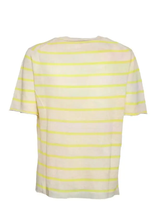 AMARANTO Striped Short-sleeve T-shirt - Neutrals