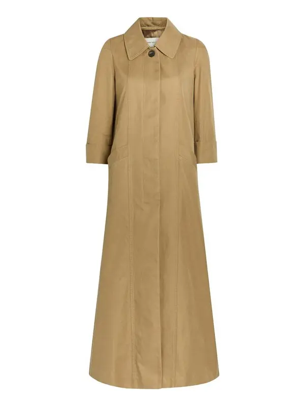 Dries Van Noten Rimi Cotton Trench Coat - Camel