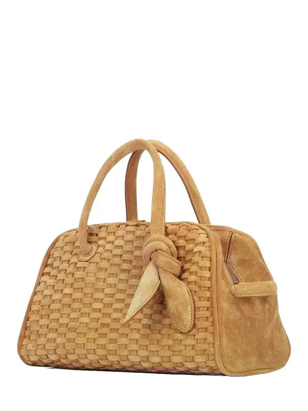 Jacquemus Woven Knot Detail Top Handle Bag - Neutrals