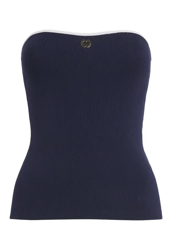 Maje Logo-plaque Bandeau Top - Blue