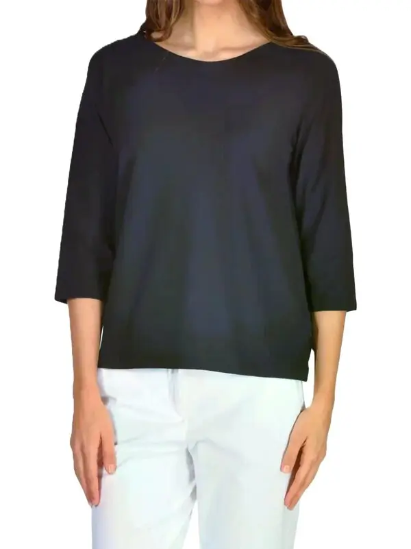 ZANONE Crew Neck Three-quarter Sleeve Jumper - Blue