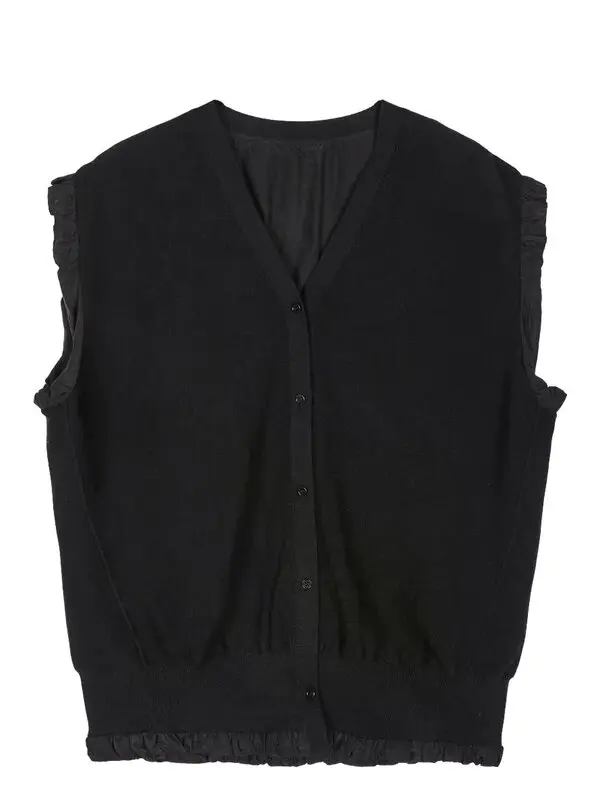 LESS Layered Knit Vest - Black