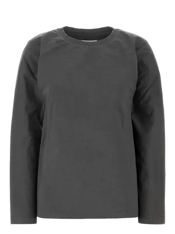 JIL SANDER Long Sleeve T-shirt With Cut-out Detail - Grey