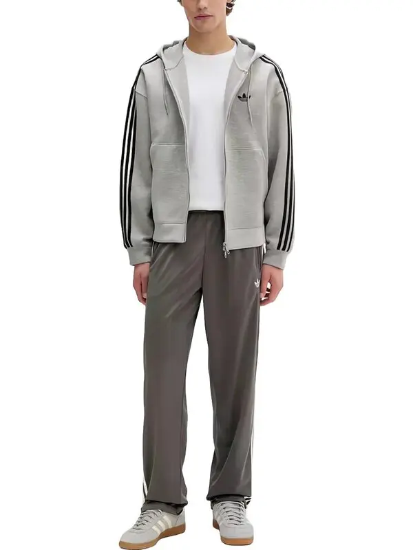 Adidas Originals Adicolor 3-stripes Spacer Zip Hoodie - Grey