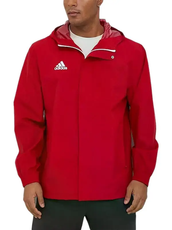 Adidas Hooded Zip Jacket - Red