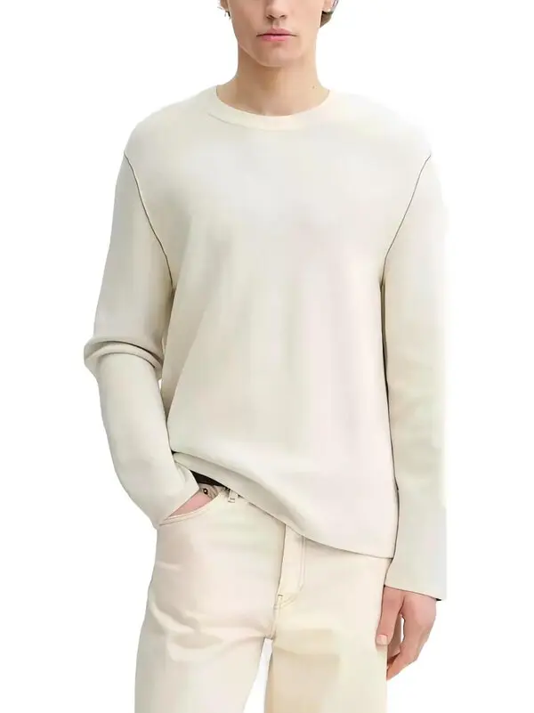 Marc O'polo Stitch Detail Crew Neck Sweater - Neutrals