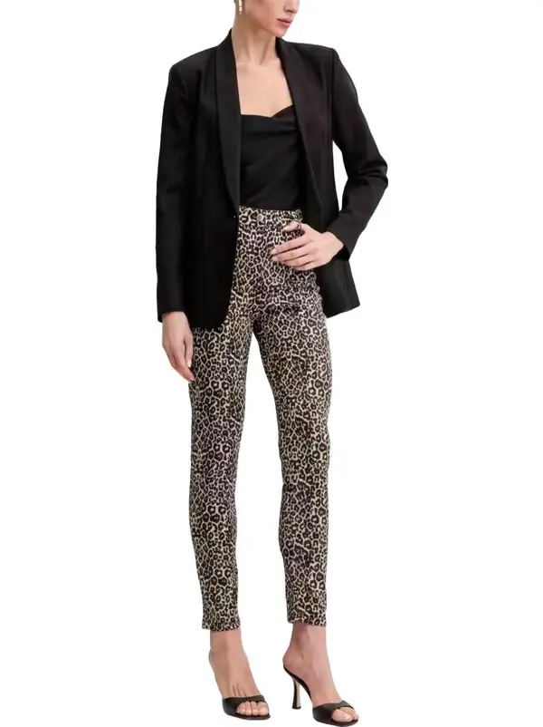 MORGAN Leopard Print Jeans - Neutrals