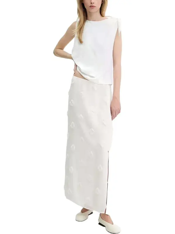 SAMSOE SAMSOE Sleeveless Tie Detail Top - Neutrals