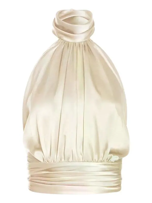 ALEXIA & ANTONIA Draped Blouse - Neutrals