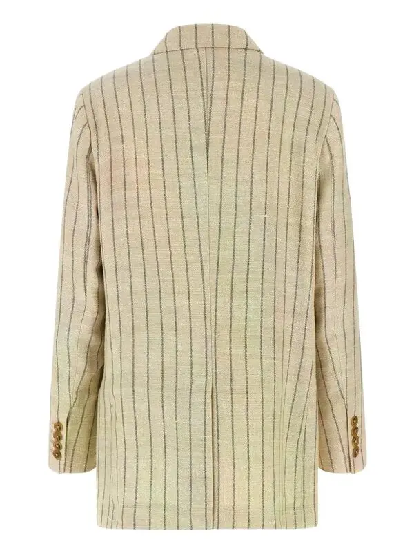 BLAZÉ MILANO Double-breasted Striped Blazer - Neutrals