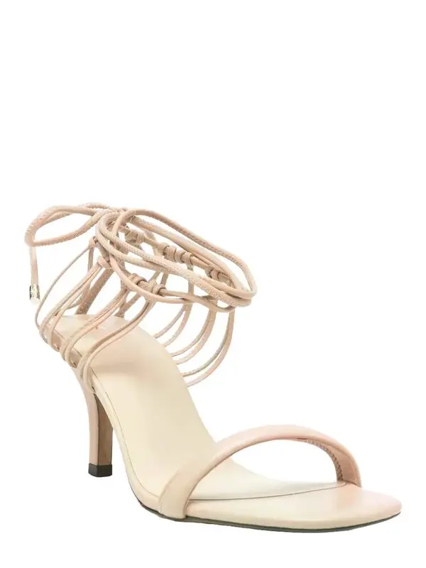 Patrizia Pepe Beige Leather Strappy Heeled Sandals - Neutrals